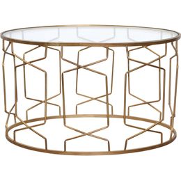 Couchtisch, gold (goldfarben, goldfarben, transparent), B:80cm H:48cm T:55cm, HOFMANN LIVING AND MORE, Tische, Couchtisch
