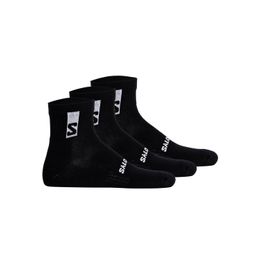 Kurzsocken Salomon "Socken EVERYDAY ANKLE 3P 3er Pack", Damen, Gr. 39-41, schwarz, Obermaterial: 73% Baumwolle CO. 25% Polyamid PA. 2% Elasthan EL., Socken Kurzsocken