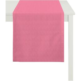Tischl&auml;ufer Apelt "3944 UNI BASIC", rosa, B:48cm L:150cm, Baumwolle, Tischdecken, Tischl&auml;ufer