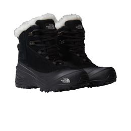 Winterstiefel The North Face "Y SHELLISTA V LACE WP", M&auml;dchen, Gr. 37, schwarz (tnf schwarz, tnf schwarz), Leder, Schuhe Winterstiefel, Winterschuhe, Winterboots, Snowboots, wasserdicht
