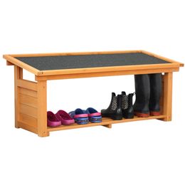 Schuhregal Promadino "shoeport", braun, B:119cm H:50cm T:45cm, Massivholz, Regale, Schuhregal, BxTxH: 119x45x50 cm