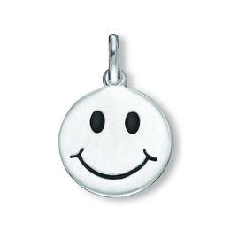 Kettenanh&auml;nger ONE ELEMENT "Smiley Anh&auml;nger aus 925 Silber &Oslash; 12,5 mm", silber, Schmuckanh&auml;nger, Damen, Silber 925 (Sterlingsilber), Kettenanh&auml;nger