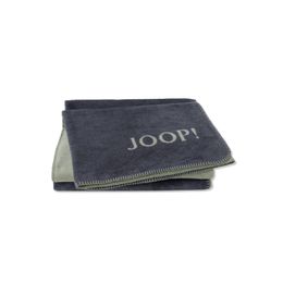JOOP! Wohndecke JOOP "Wohndecken 1er Pack" Gr. L, blau (navy, oliv), B:150cm, Obermaterial: 58% Baumwolle CO. 35% Polyacryl PAN. 7% Polyester PES., Wohndecken, Wohndecke