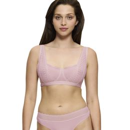 B&uuml;gel-BH Triumph "Aura Spotlight T", Damen, Gr. 90, Cup D, rosa (sunrose pink), Spitze, Obermaterial: 85% Polyamid, 15% Elasthan, unifarben, BHs B&uuml;gel-BH, moderne Grafikspitze, eckiger Ausschnitt