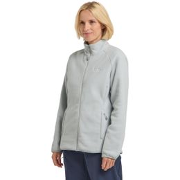 Fleecejacke Jack Wolfskin "MOONRISE FZ W", Damen, Gr. XL (46), grau (cool, grau), Obermaterial: 100% Polyester. Futter: 100% Polyester, Jacken Fleecejacke