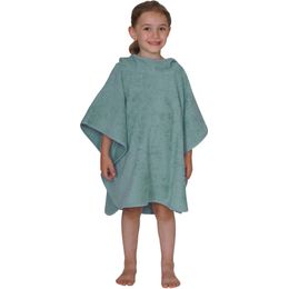 W&ouml;rner Badeponcho W&Ouml;RNER "Uni", eisblau, L:60cm, Frottier, Hausm&auml;ntel, Badeponcho, maschinenwaschbar, trocknergeeignet