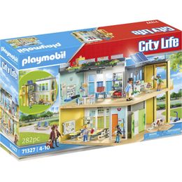 Konstruktions-Spielset Playmobil "Gro&szlig;e Schule (71327), My City Life", bunt, Spielbausteine, Kinder, Kunststoff, Konstruktions-Spielset, Made in Germany