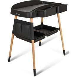 Wickeltisch BABYGO "ChangeMe, schwarz", Baby, schwarz, Holz teilmassiv, Kunststoff, Wickeltische Wickeltisch, Made in Europe