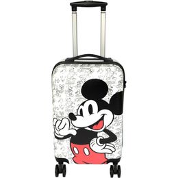 Kinderkoffer Undercover "Mickey Mouse, 59 cm", M&auml;dchen, Gr. B/H/T: 34,5cm x 58,5cm x 23cm 35 l, wei&szlig; (mickey mouse), Polycarbonat, bedruckt, Koffer Kinderkoffer, mit TSA-Zahlenschloss