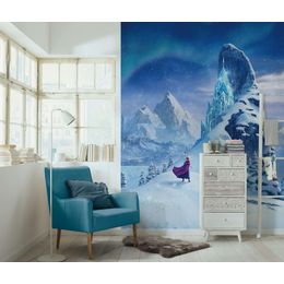 Kindertapete Komar "Disney Frozen Ice Castle", blau, B:200m H:250m, Vlies, Tapeten, Kindertapete