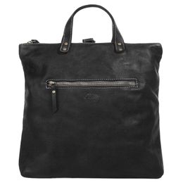 Umh&auml;ngetasche CLUTY, Damen, Gr. B/H/T: 28cm x 33cm x 7cm onesize, schwarz, Leder, Taschen Umh&auml;ngetasche, echt Leder, Made in Italy