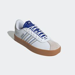 Sneaker adidas Sportswear "VL COURT 3.0", Herren, Gr. 42, wei&szlig; (cloud wei&szlig;, crystal wei&szlig;, semi lucid blau), Leder, Synthetik, Schuhe Sneaker, inspiriert vom Design des adidas samba