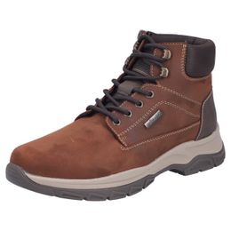 Winterboots Rieker, Herren, Gr. 42, nussbraun, dunkelbraun, Lederimitat, Nubukleder, Schuhe Winterboots, Schn&uuml;rboots, Stiefelette, Outdoorboots mit Innenrei&szlig;verschluss