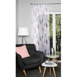 Gardine Home Wohnideen "PAOLO", rot, B:140cm H:245cm, Voile, Obermaterial: 100% Polyester, Gardinen, Gardine, halbtransparent