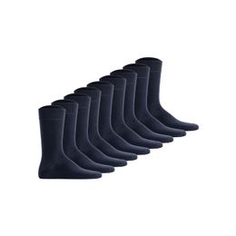 Sneakersocken Hudson "Socken SIMPLY&sup3; 3-PACK 9er Pack", Damen, Gr. 35-38, blau (dunkelblau), Obermaterial: 80% Baumwolle CO. 18% Polyamid PA. 2% Elasthan EL., Socken Sneakersocken