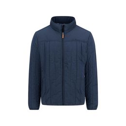 Fleecejacke Fynch-Hatton, Herren, Gr. 4XL, blau (schwarz navy), Web, Obermaterial: 80% Baumwolle, 20% Polyamid, unifarben, regular fit taillenbedeckt, ohne Ausschnitt, elastischer Bund, Jacken Fleecejacke, mit Stehkragen