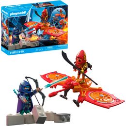 Konstruktions-Spielset Playmobil "Helden-Drohne gegen b&ouml;sen Ninja (71833), Heroes", bunt, Spielbausteine, Kinder, Kunststoff, Konstruktions-Spielset, Made in Europe