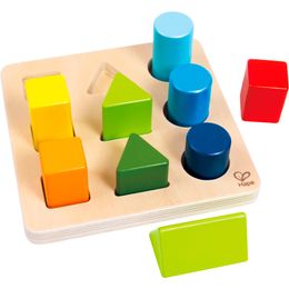 Steckspielzeug HAPE "Farben- und Formensortierer", bunt, Steckspielzeug, BabyB:18cm H:19cm T:7cm, Holz, Steckspielzeug, B:18cm H:19cm T:7cm