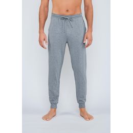 JOOP! Jogger Pants JOOP "Comfort", Herren, Gr. M, N-Gr, dunkelgrau mel, Obermaterial: 95% Baumwolle, 5% Elasthan, meliert, unifarben, Basic lang, Hosen Jogger Pants, Tunnelzug, Bindeband, Eingriff-Taschen, Jersey-Qualit&auml;t