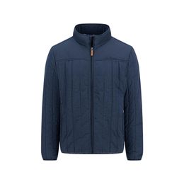 Fleecejacke Fynch-Hatton, Herren, Gr. L, blau (schwarz navy), Web, Obermaterial: 80% Baumwolle, 20% Polyamid, unifarben, regular fit taillenbedeckt, ohne Ausschnitt, elastischer Bund, Jacken Fleecejacke, mit Stehkragen