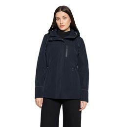 Outdoorjacke Gil Bret, Damen, Gr. 42, schwarz navy, Web, Obermaterial: 100% Polyester, unifarben, regular fit normal, Jacken Outdoorjacke, mit Kapuze