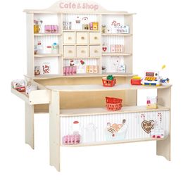 Kaufladen Roba "Verkaufsstand, naturfarben", beige (natur), Kaufl&auml;den, KinderB:107cm H:121cm T:95cm, MDF, Kaufladen, B:107cm H:121cm T:95cm