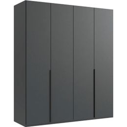 Kleiderschrank wimex "Mugano,in 5 Breiten,2 H&ouml;hen,2 Tiefen, viele Farben, Made in Germany", grafit, griffe schwarz, B:180cm H:208cm T:58cm, Holzwerkstoff, Schr&auml;nke, Kleiderschrank, mit langen Griffen aus Metall, mit oder ohne Spiegel