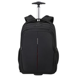 Laptoprucksack Samsonite "GUARDIT 3.0 mit Trolleyfunktion", Gr. B/H/T: 33,5cm x 48cm x 20cm, schwarz, Polyester, Rucks&auml;cke Laptoprucksack, 2 Rollen Teleskopgriff Businessrucksack