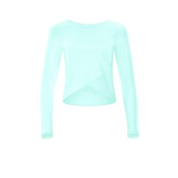 Langarmshirt WINSHAPE "Cropped Functional Light and Soft", Damen, Gr. XXL, gr&uuml;n (delicate mint), 85% Polyester, 15% Elasthan, Rundhals, Shirts Langarmshirt, Overlap-Applikation