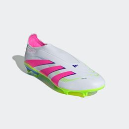 Fu&szlig;ballschuh adidas Performance "PREDATOR LEAGUE LACELESS FG/MG", Gr. 48, cloud wei&szlig;, lucid pink, lucid lemon, Synthetik, Schuhe Fu&szlig;ballschuh, f&uuml;r Rasenpl&auml;tze