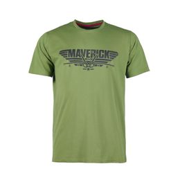T-Shirt Top Gun "T-Shirt PP201012", Damen, Gr. L, gr&uuml;n (olive), Obermaterial: 100% Baumwolle CO., Shirts T-Shirt