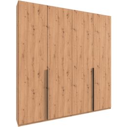Kleiderschrank wimex "Mugano,in 5 Breiten,2 H&ouml;hen,2 Tiefen, viele Farben, Made in Germany", artisan, eiche nachbildung, griffe schwarz, B:180cm H:208cm T:40cm, Holzwerkstoff, Schr&auml;nke, Kleiderschrank, mit langen Griffen aus Metall, mit oder ohne Spiegel