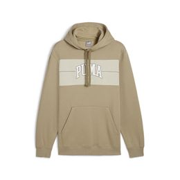 Kapuzensweatshirt Puma "SQUAD HOODIE FL", Herren, Gr. L, braun (oak branch), Fleece, Obermaterial: 66% Baumwolle, 34% Polyester, bedruckt, regular fit normal, angesetztes B&uuml;ndchen, Sweatshirts Kapuzensweatshirt, mit auff&auml;lligem Grafikdruck, mit K&auml;ngurutasche, aus weichem Fleece