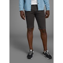 Jeansshorts Arizona, Herren, Gr. 36, schwarz (schwarz washed), Denim/Jeans, Obermaterial: 98% Baumwolle, 2% Elasthan, kontrastfarbene Details, Basic, normal knieumspielend, Jeans Jeansshorts, gerader Schnitt, knieumspielende L&auml;nge, niedrige Leibh&ouml;he