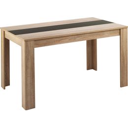 Esstisch ByLiving "Nori", braun (eichefarben, eichefarben, eichefarben), B:160cm H:75cm T:90cm, Tische, Esstisch, Breite 120, 140 oder 160 cm, Mittelplatte wendbar