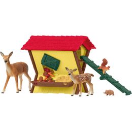 Spielwelt Schleich "FARM WORLD, F&uuml;tterung der Waldtiere (42658)", bunt, Spielfigurenwelten, Kinder, Kunststoff, Spielwelt