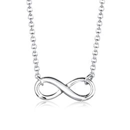 Choker Elli "Halskette Choker Infinity Symbol Unendlichkeit 925 Silber" Gr. 38, silber, Halsketten, Damen, ohne Stein, Silber 925 (Sterlingsilber), Choker