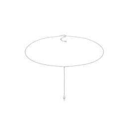 Y-Kette Elli "Halskette Choker Y-kette Tropfen Kugel 925 Silber" Gr. 36, silber, Halsketten, Damen, ohne Stein, Silber 925 (Sterlingsilber), Y-Kette