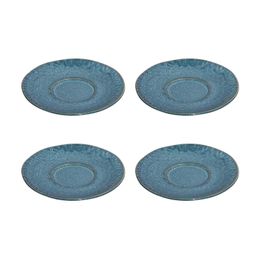 Untertasse Leonardo "Untertassen Matera &oslash; 15.0 cm 4er Set", blau, Speiseteller, Untertasse