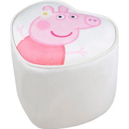 Kinderhocker Roba "Peppa Pig", grau, Hocker, Kinder, B/H/T: 32cm x 25cm x 27cm, Kinderhocker, in Herzform, B:32cm H:25cm T:27cm