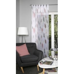 Gardine Home Wohnideen "PAOLO", rot, B:140cm H:145cm, Voile, Obermaterial: 100% Polyester, Gardinen, Gardine, halbtransparent