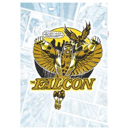 Wandtattoo Komar "Falcon Gold Comic Classic - Gr&ouml;&szlig;e 50 x 70 cm", gelb (gelb, braun, schwarz), B:50cm H:70cm, Folie, Wandtattoos, Wandtattoo, selbstklebend, Wandsticker, Kinderzimmer