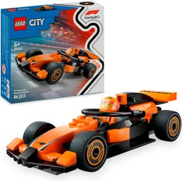 Konstruktionsspielsteine Lego "F1 Rennfahrer mit McLaren Rennauto (60442), Lego City", bunt, Spielbausteine, Kinder, Kunststoff, Konstruktionsspielsteine, Made in Europe