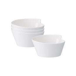 Villeroy & Boch Schale VILLEROY & BOCH "Reisschalen NewWave 240 ml 4er Set wei&szlig;", wei&szlig;, Sch&uuml;sseln, Schale
