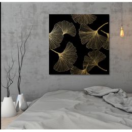 Acrylglasbild OTTO HOME "Bl&auml;tter - Acrylbilder mit Blattgold veredelt", gold (farbe bild(er): gold), B:90cm H:90cm, Bilder, Acrylglasbild, Goldveredelung, Handgearbeitet, Gerahmt, Edel
