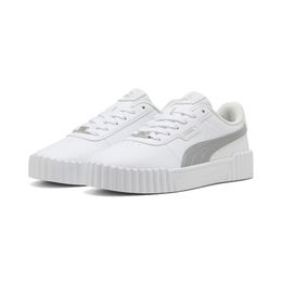 Sneaker Puma "CARINA 3.0 DAYINIGHT", Damen, Gr. 38, silber (Puma wei&szlig;, Puma silber), Synthetik, unifarben, Schuhe Sneaker