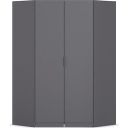 Kleiderschrank Rauch "Eckschrank Schrank Ankleidezimmer Schlafzimmer Garderobe LAGOA", graumetallic, B:117cm H:197cm T:117cm, Holzwerkstoff, Schr&auml;nke, Kleiderschrank, voll ausgestattet viel Stauraum, optional mit Aufsatz MADE IN GERMANY