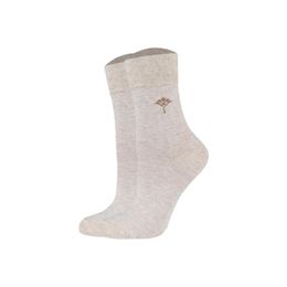 JOOP! Kurzsocken JOOP "Socken Women for your daily glam cotton Socks 1p 2er Pack", Damen, Gr. 39-42, wei&szlig; (naturmelange), Obermaterial: 88% Baumwolle CO. 9% Polyamid PA. 3% Elasthan EL., Socken Kurzsocken