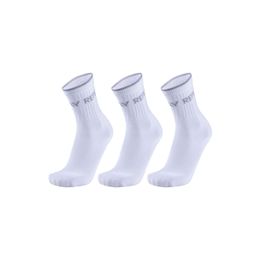 Kurzsocken Replay "Socken Replay TENNIS Leg Logo 3Prs Banderole 3er Pack", Damen, Gr. 35-38, wei&szlig;, Obermaterial: 51% Baumwolle CO. 45% Polyester PES. 2% Polyamid PA. 2% Elasthan EL., Socken Kurzsocken