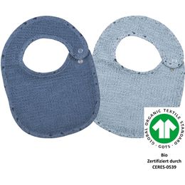 W&ouml;rner L&auml;tzchen W&Ouml;RNER "at home Druckknopflatz 22x29 cm 2er Set", Baby, blau, Baumwolle, L&auml;tzchen L&auml;tzchen, Biobaumwolle, maschinenwaschbar, trocknergeeignet